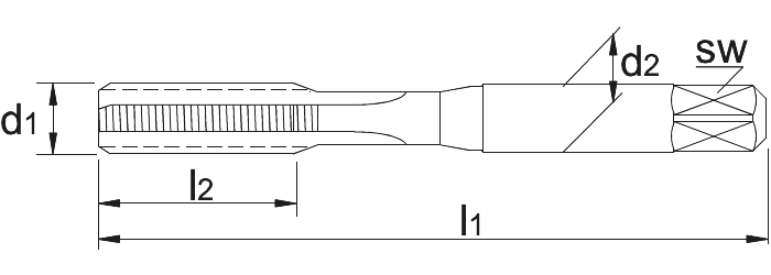 Phantom 21.400 HSS handtappen, BSP (gasdraad)‚ set à 2 stuks, BSP 1/8 t/m B