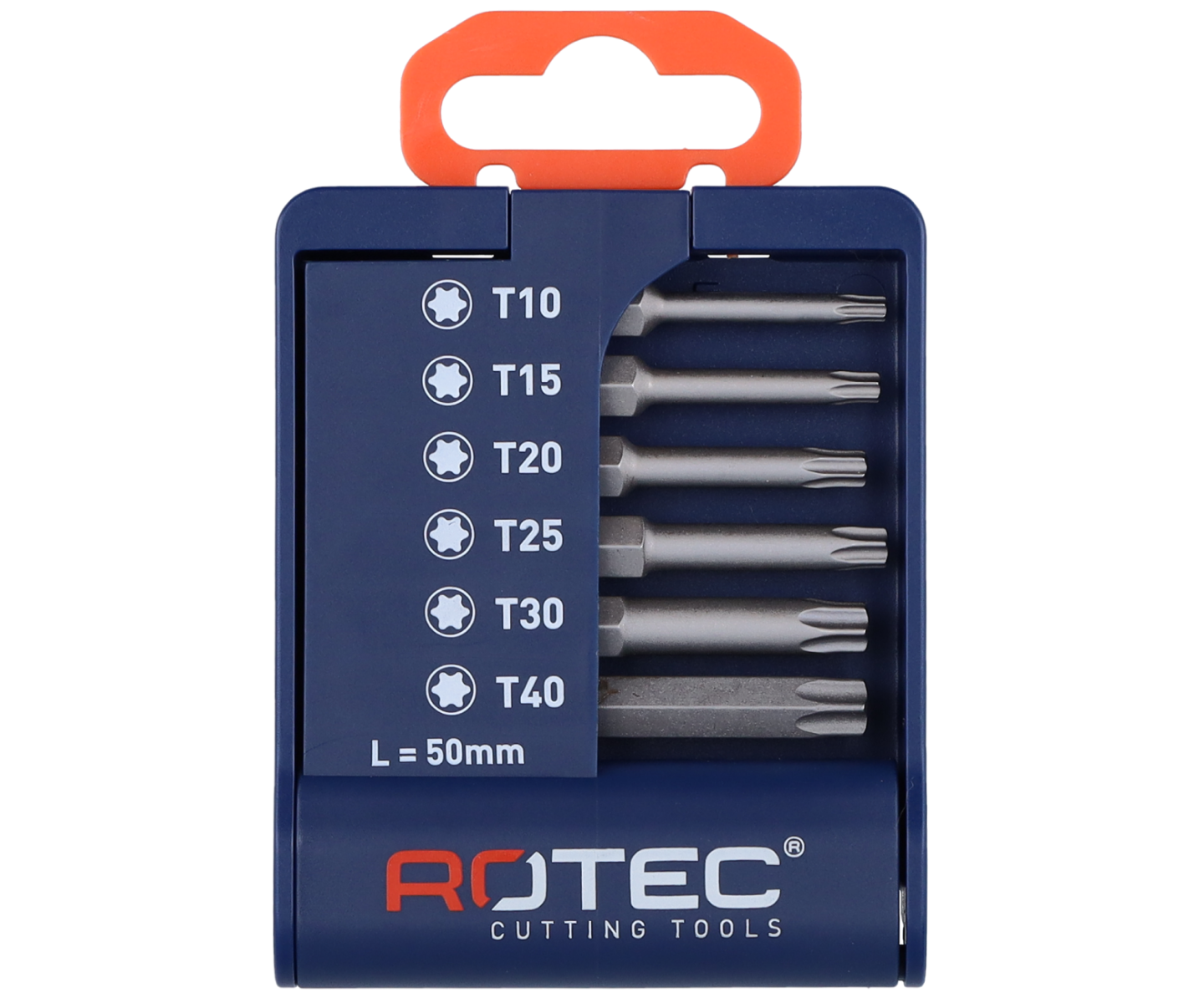 Rotec bitset 6-delig, E6,3 x 50mm, Torx - Rotec