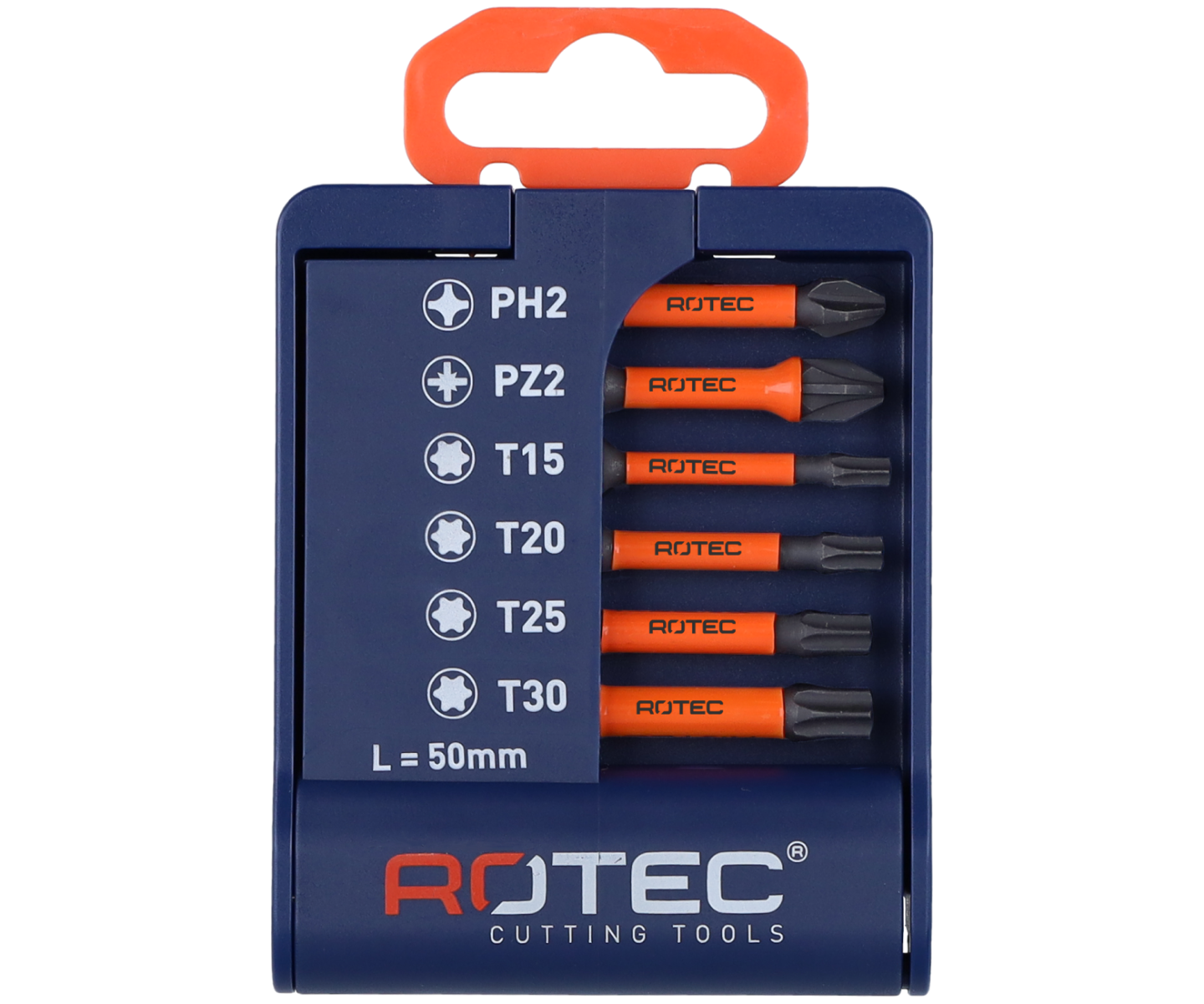 Rotec bitset 'IMPACT', 6-delig, E6,3 x 50mm, PH-PZ-T - Rotec