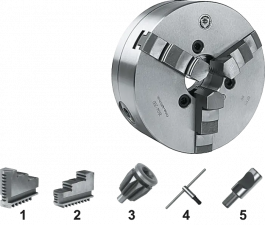 Bison zelfcentrerende drie-klauwplaat‚ staal‚ type 3544, C3, Ø 125 - RS too