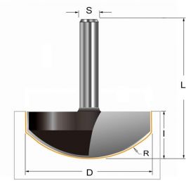 Hm bolle radiusfrees Ø 51 x 15,9/66 mm. R=35 S=Ø12 - GRN TOOLS®