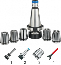 Phantom DIN 6499-B / ISO 15488-B Set spantanghouder met spantangen